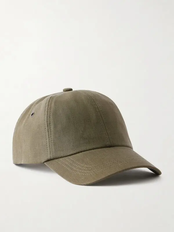 Paul Smith Linen Baseball Cap - Green