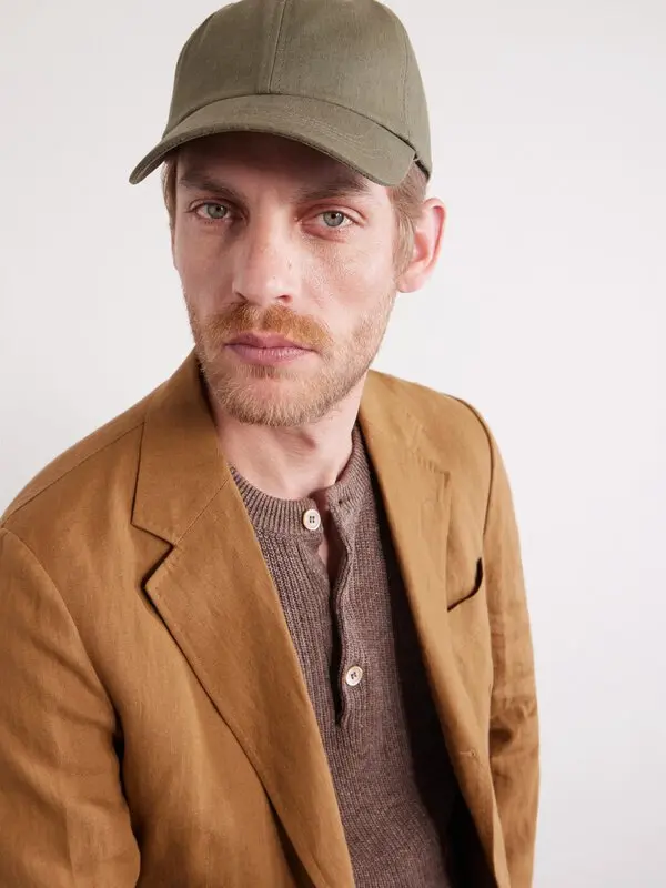 Paul Smith Linen Baseball Cap - Green