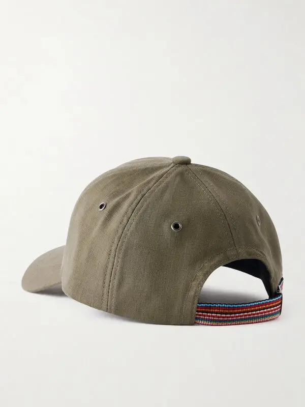 Paul Smith Linen Baseball Cap - Green