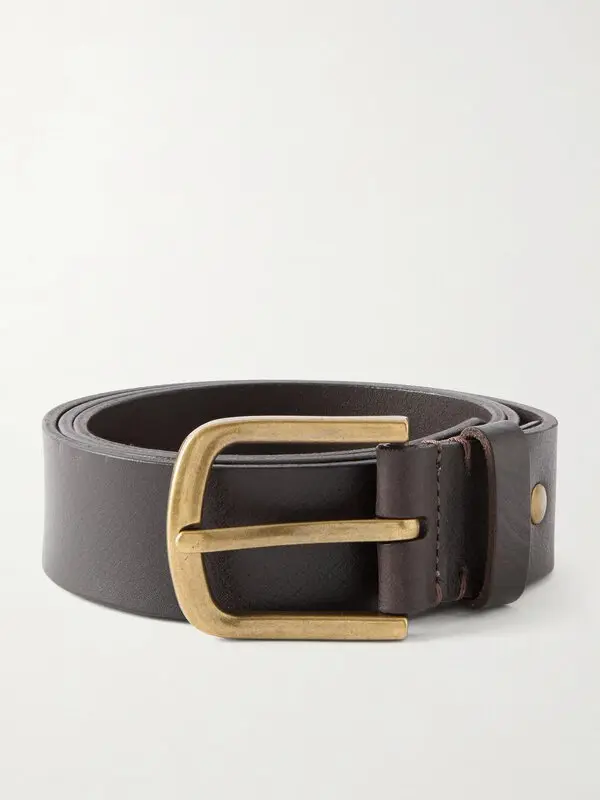 CORRIDOR 3cm Leather Belt - Brown