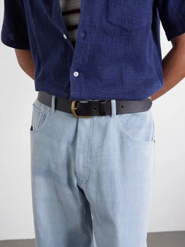 CORRIDOR 3cm Leather Belt - Brown