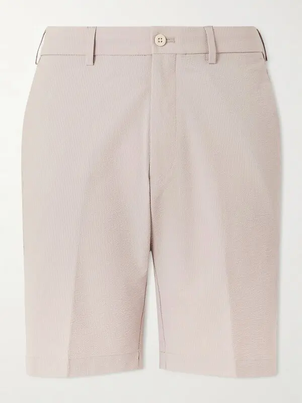 Peter Millar Matlock Straight-leg Seersucker Shorts - Neutrals