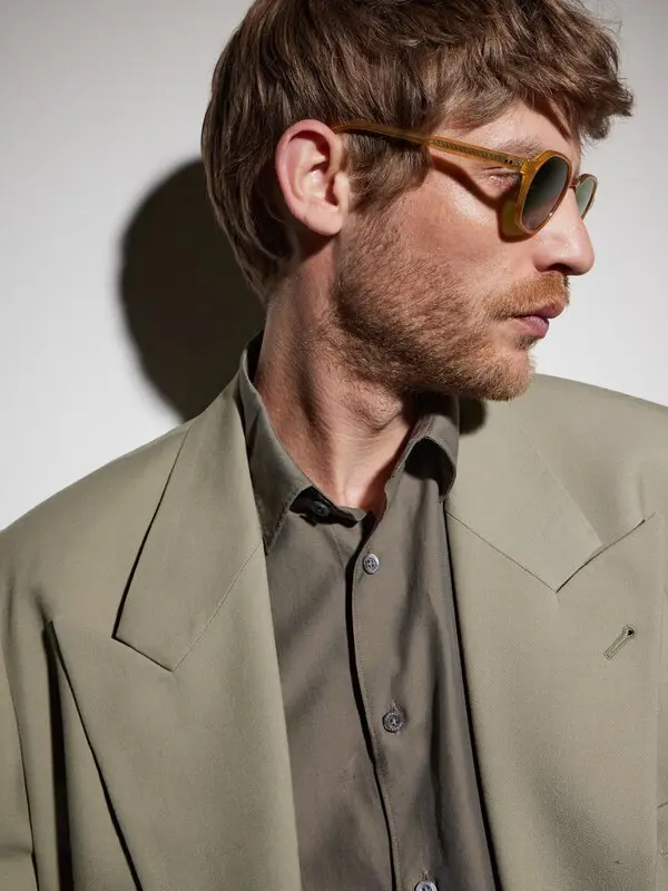 Garrett Leight Temescal Hexagon-frame Sunglasses - Yellow