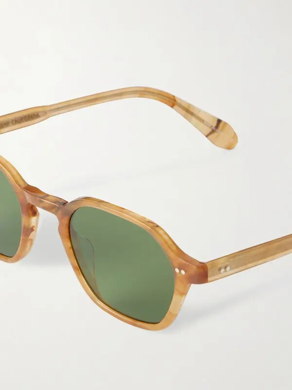 Garrett Leight Temescal Hexagon-frame Sunglasses - Yellow
