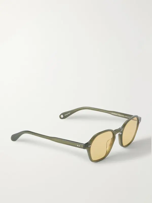 Garrett Leight Temescal Hexagon-frame Sunglasses - Green
