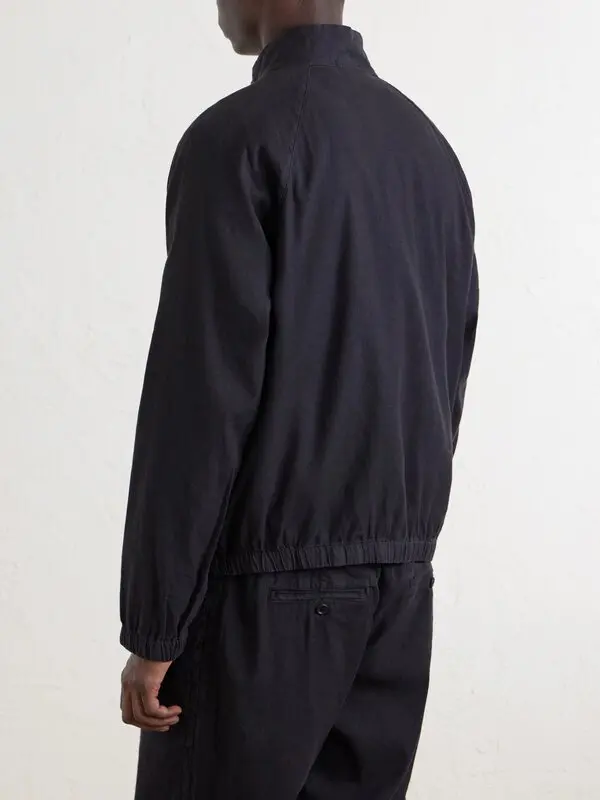 JAMES PERSE Linen-blend Blouson Jacket - Black
