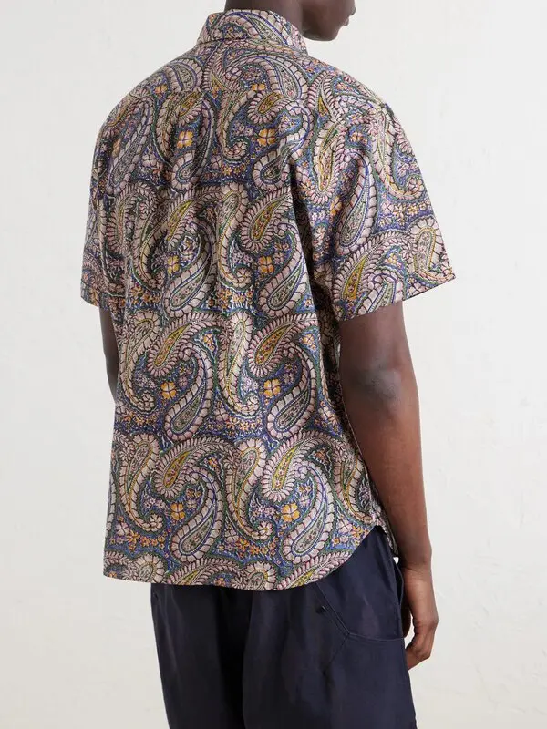 KARDO Ron Button-down Collar Paisley-print Cotton Shirt