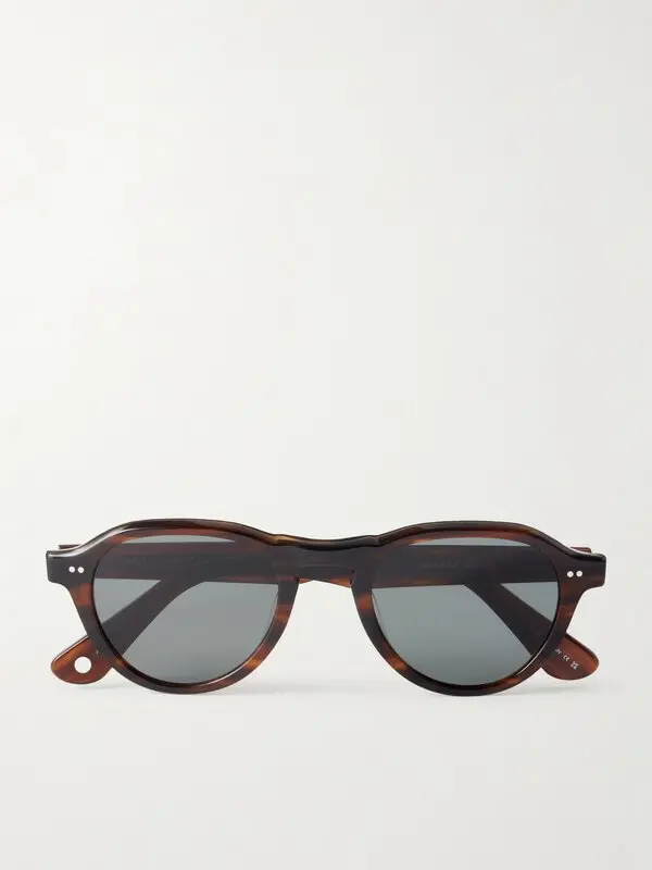 Garrett Leight Mcnally Oval-frame Sunglasses - Brown