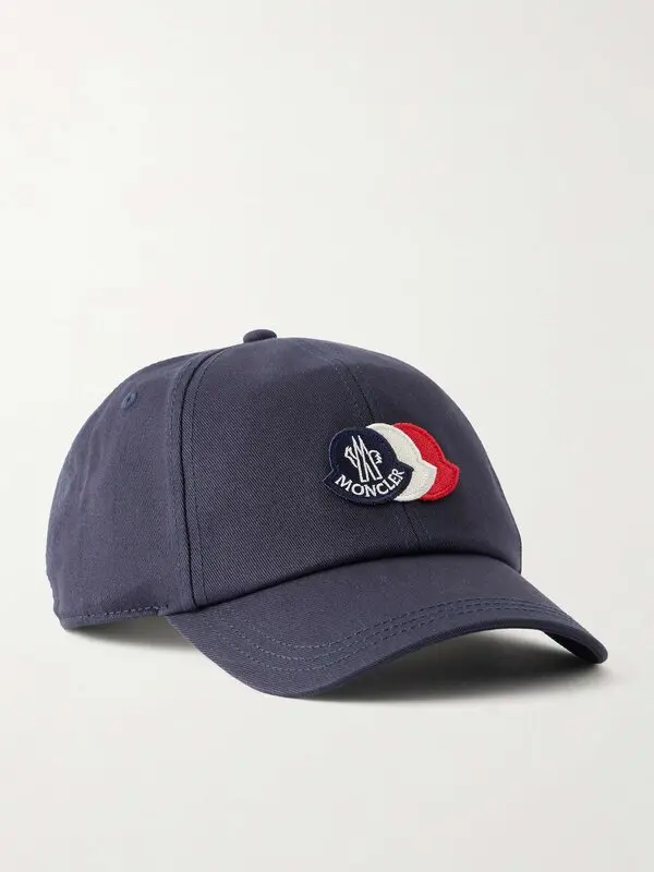 Moncler Logo-appliquéd Baseball Cap - Navy
