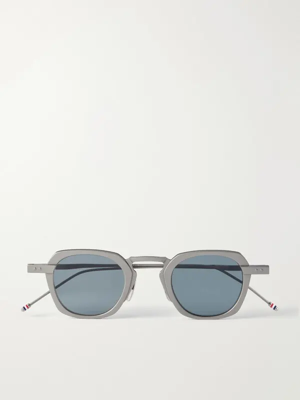 Thom Browne Tone Titanium Sunglasses - Silver