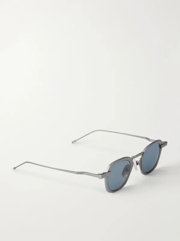 Thom Browne Square-frame Titanium Sunglasses - Silver