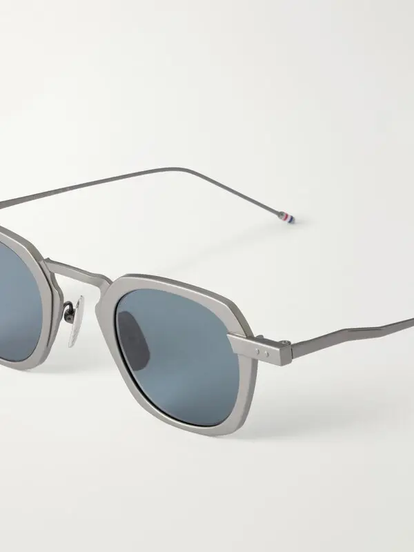 Thom Browne Square-frame Titanium Sunglasses - Silver