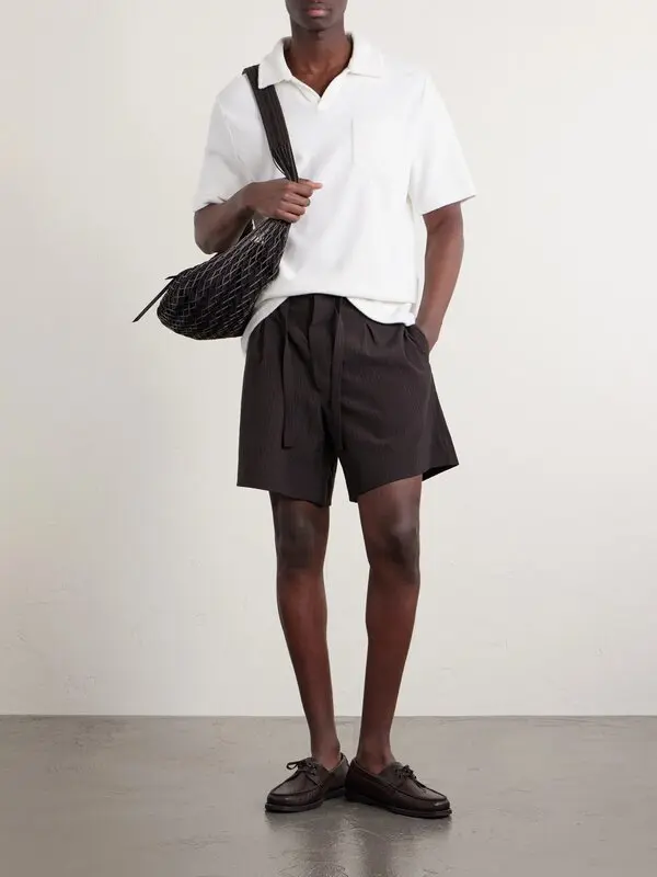 Mr P. Cotton And Silk-blend Terry Polo Shirt