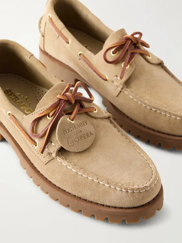 SEBAGO Ranger Artisan Suede Boat Shoes - Neutrals