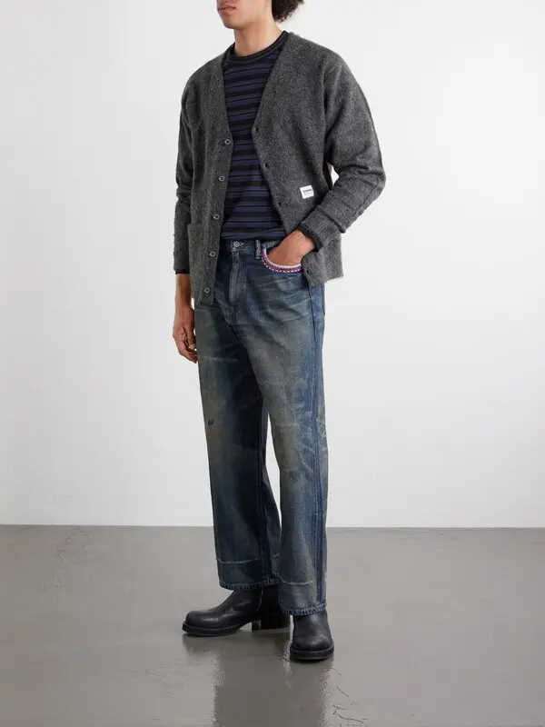 NEIGHBORHOOD Savage Wide-leg Distressed Jeans