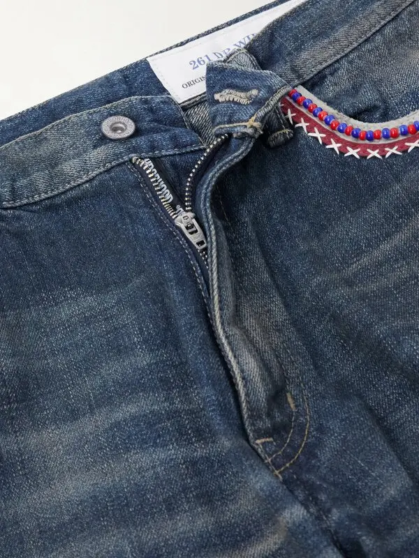 NEIGHBORHOOD Savage Wide-leg Distressed Jeans