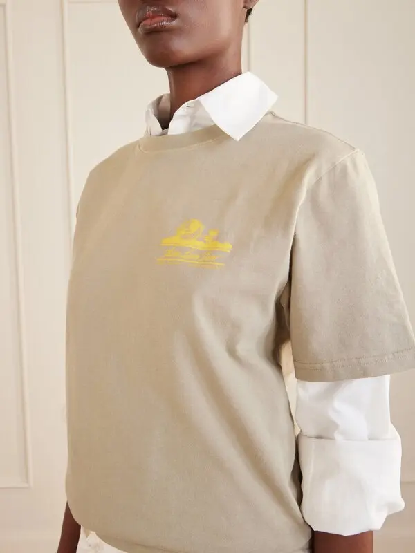 Aimé Leon Dore Printed Cotton T-shirt - Neutrals