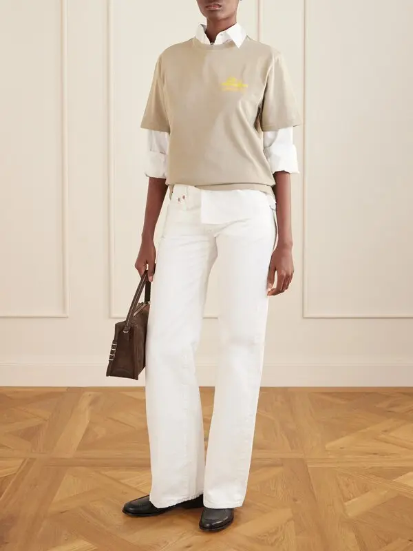 Aimé Leon Dore Printed Cotton T-shirt - Neutrals