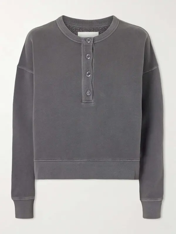 Citizens Of Humanity Cotton-blend Fleece Sweatshirt - Dark Gray