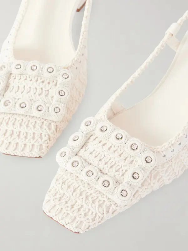 ROGER VIVIER Belle Vivier 45 Crochet Pumps