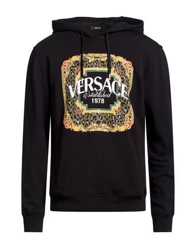Versace Hooded Cotton Sweatshirt With Logo