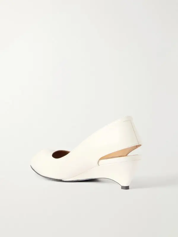 JIL SANDER Leather Pumps - White
