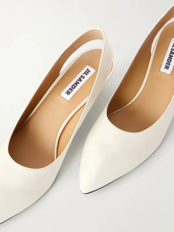 JIL SANDER Leather Pumps - White