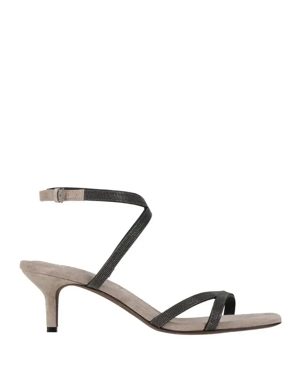 Brunello Cucinelli Leather Stiletto Heel Sandals