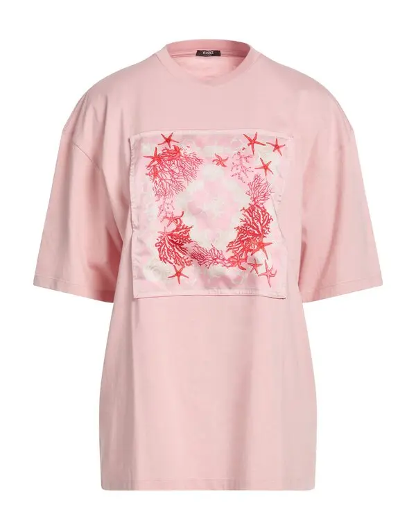 Versace Cotton T-shirt With Appliqu