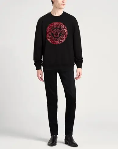 Versace Cotton Sweatshirt With Logo - Black