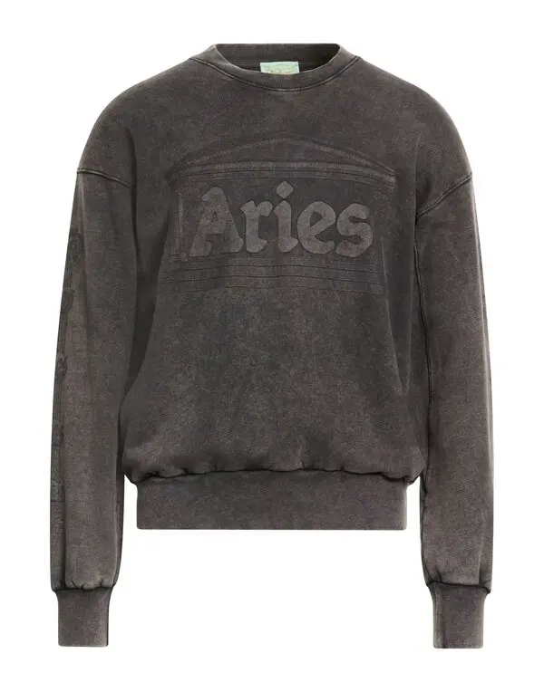 Aries Cotton Fleece Sweatshirt - Grey