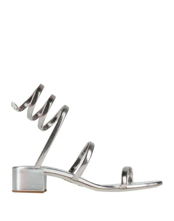 Rene Caovilla Metal Sandals - Silver