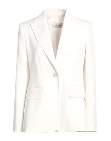 Max Mara Blazer Ivory Size Virgin Wool - White