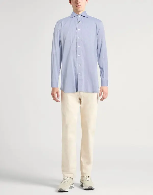 LARDINI Shirt Size Cotton, Wool - Blue