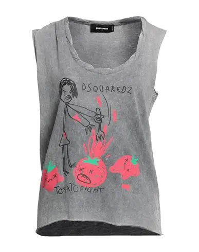 Dsquared2 Cotton Jersey T-shirt With Graphic Print - Grey