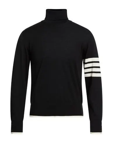 Thom Browne Turtleneck Virgin Wool Sweater - Black