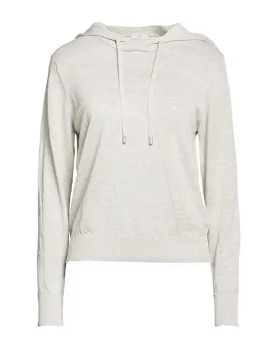 Peserico Knitted Mélange Hooded Sweater - Light Grey