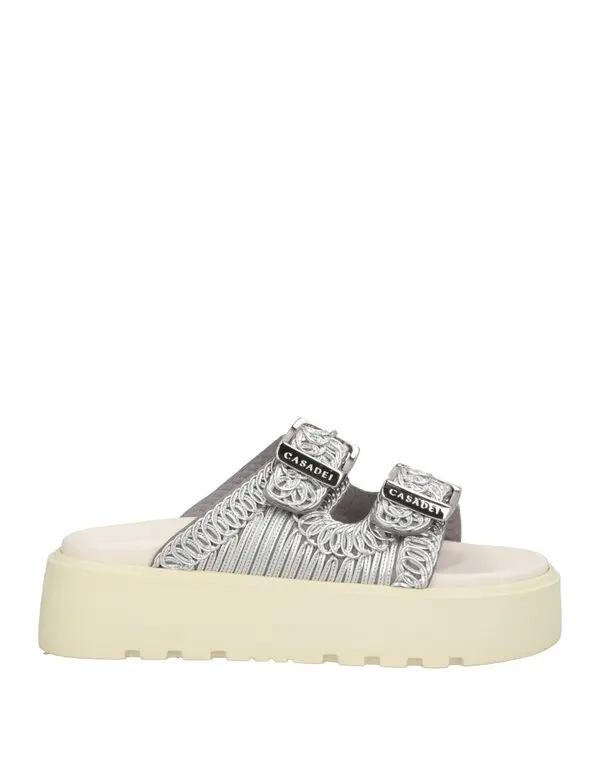Casadei Flatform Sandals - Silver