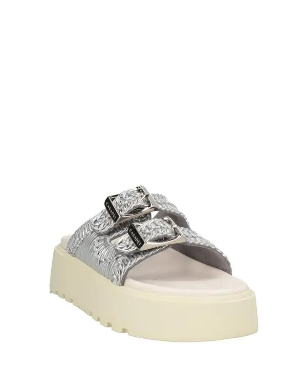 Casadei Flatform Sandals - Silver