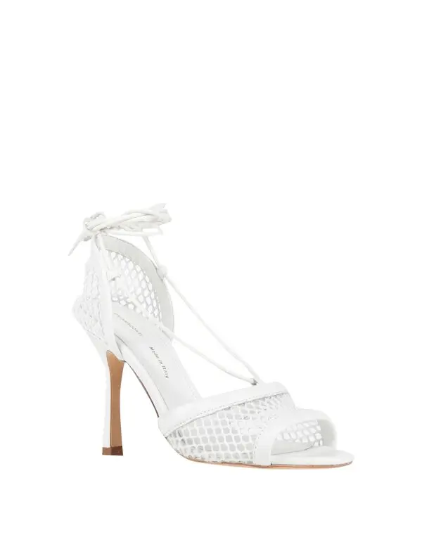 Liviana Conti Fishnet Leather Sandals