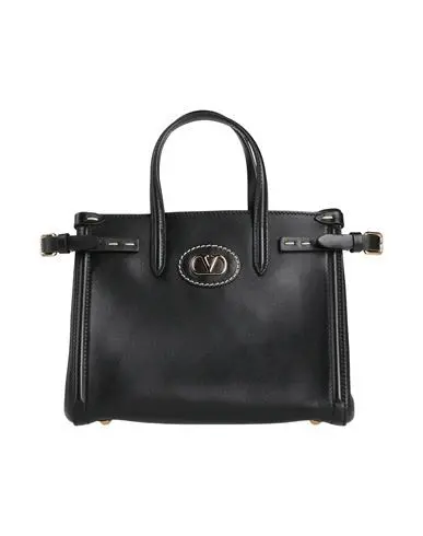 Valentino Garavani Leather Tote Handbag - Black