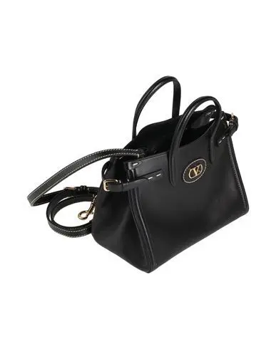 Valentino Garavani Leather Tote Handbag - Black