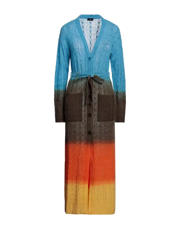 Etro Multicolor Wool Cardigan - Blue