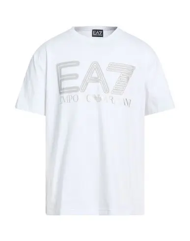 EA7 T-shirt Military Size Cotton, Elastane - White