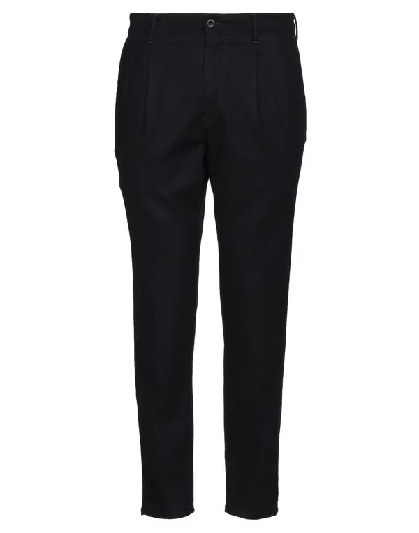 Incotex Charcoal Virgin Wool Blend Tailored Trousers - Blue
