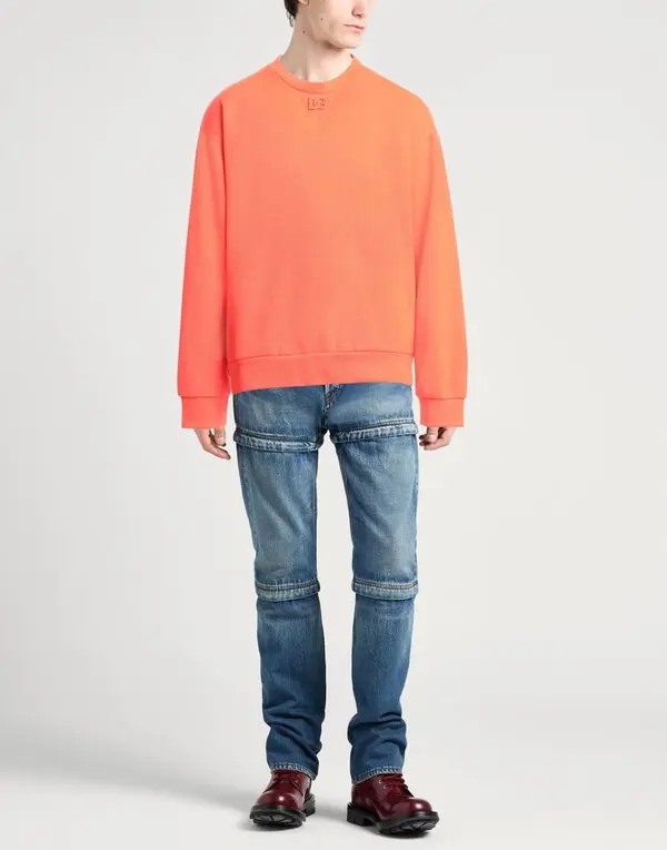 Dolce & Gabbana Long Sleeve Fleece Sweatshirt - Orange
