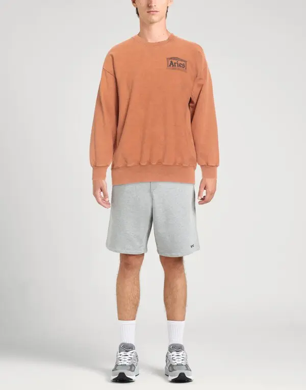Aries Crewneck Long Sleeve Sweatshirt - Beige