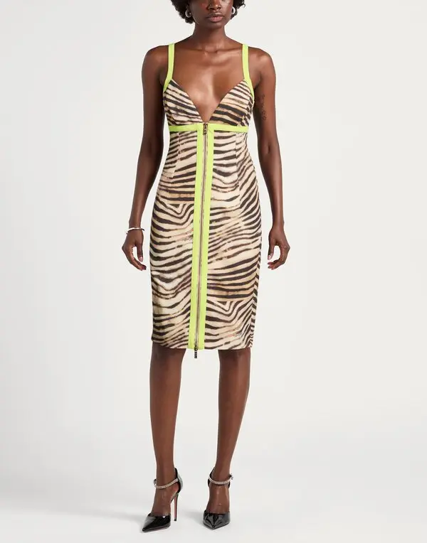 Just Cavalli Midi Dress In Polyester And Elastane