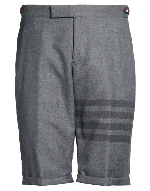 Thom Browne Striped Wool Blend Bermuda Shorts