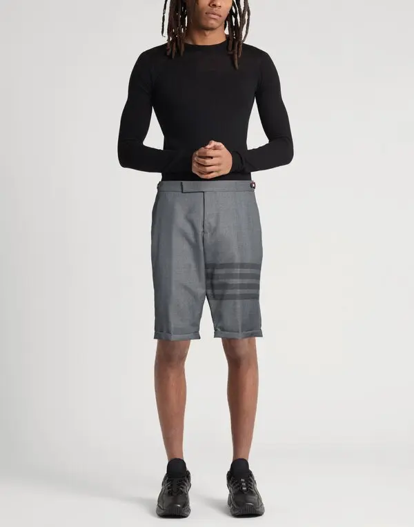 Thom Browne Striped Wool Blend Bermuda Shorts